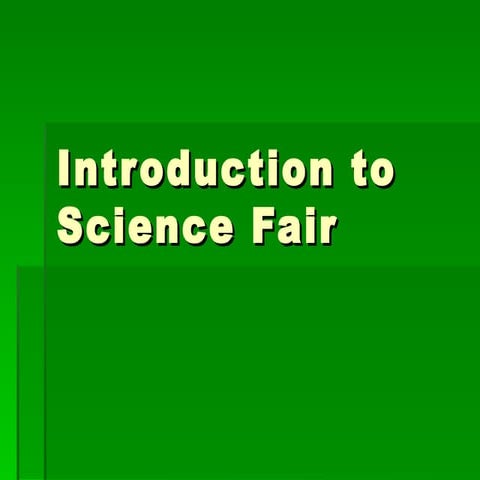 Science fair tips | PPT
