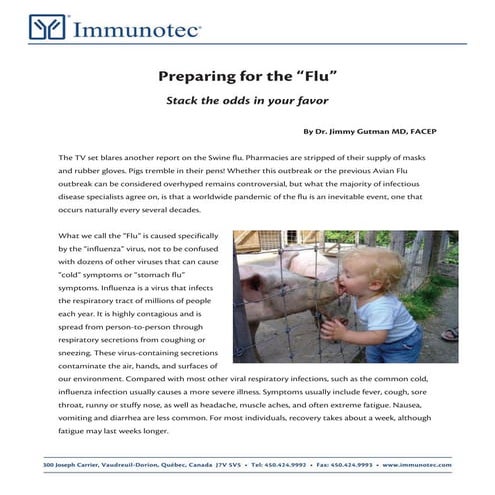 Influenza: Symptoms, causes, treatment and prevention | PPTX