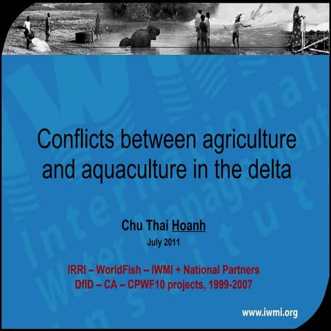 Science Forum Day 3 - Huanh Chu Thai - Conflicts between agriculture and aquaculture in the ...