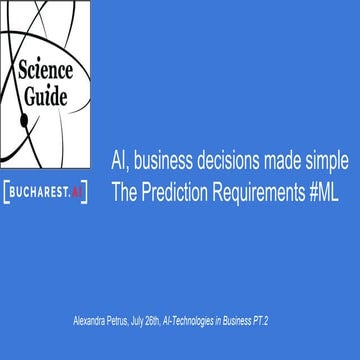 AI, Business decisions made simple #Prediction #ML | PDF