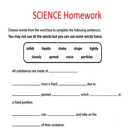 SCIENCE Homework FOR STUDENTS LEARNING.pdf