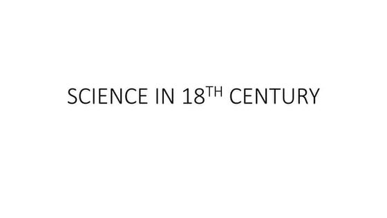 SCIENCE DEVELOPMENTS DURING 18TH AND 19TH CENTURY | DOCX | Physics ...