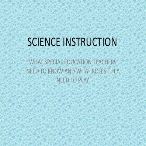 Science instruction | PPTX