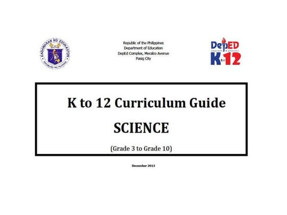 K to 12 cg science gr.7_v1.0 | PDF | Primary Education | Education