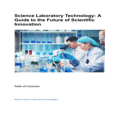 Science Laboratory Technology_ A Guide to the Future of Scientific ...
