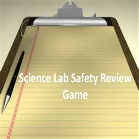 Science lab safety review game | PPTX
