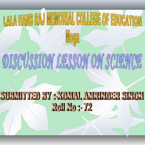 Science lesson plan | PPT