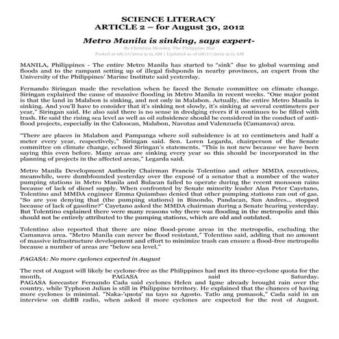 Case Study No. 8-Managing Floods in Metro Manila | PDF