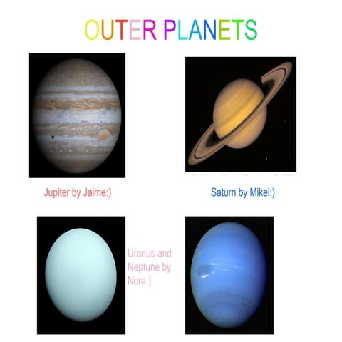 OUTER PLANETS BY Nora, Mikel and Jaime | PPT