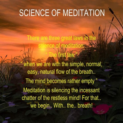 Science of meditation | PPT | Physics | Science