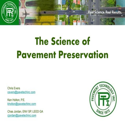 The Science of Pavement Preservation - CAI Approved Course | PPTX | Science