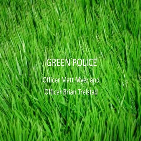 Green Police Powerpoint | PPTX