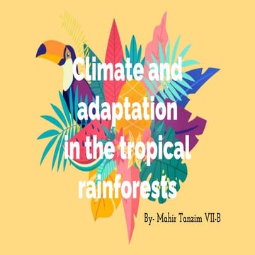 tropical region climate and adaptation in animals | PPTX