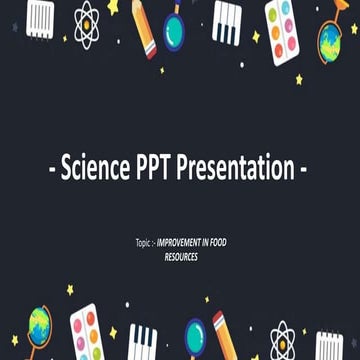 improvement in food resources | PPT