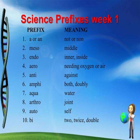 Science prefixes week | PPTX