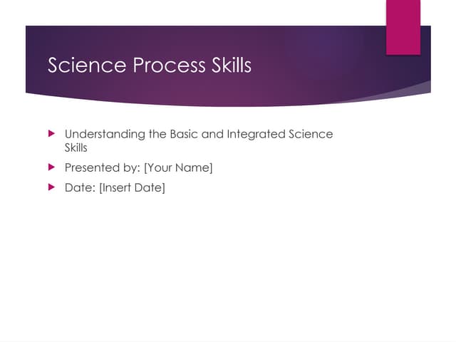 Science Process Skills | PPT