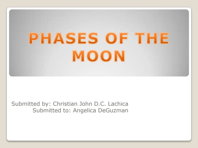 Phases of the moon | PPTX