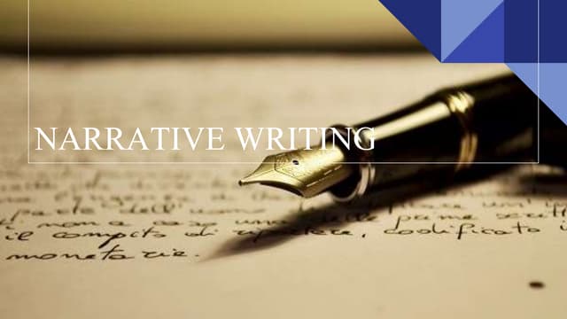 Narrative writing - Year 8 English | PPTX