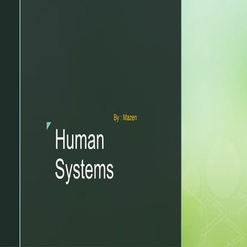 The 11 Human Systems With The Main Structures And Their Function | PPT