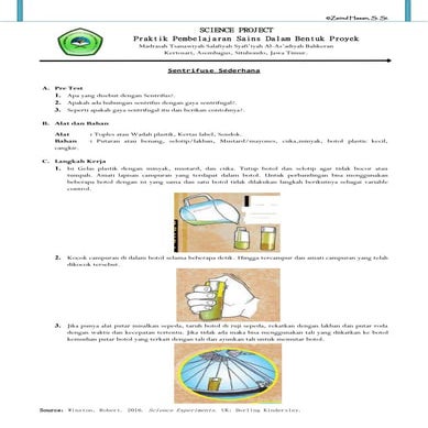 Science project (sentrifus sederhana) | PDF