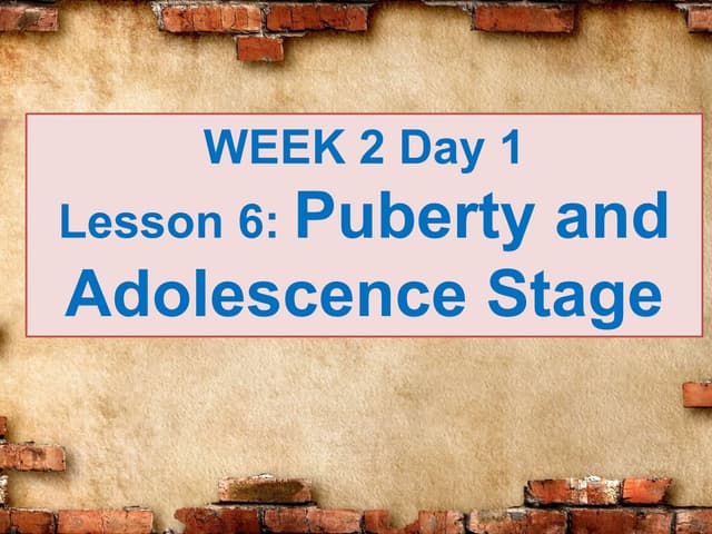 HEALTH (Physical Changes at Puberty) | PPTX