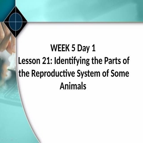 SCIENCE Q2 WK5 DAY 1-5.pptx Animal Reproduction and its Parts | PPT