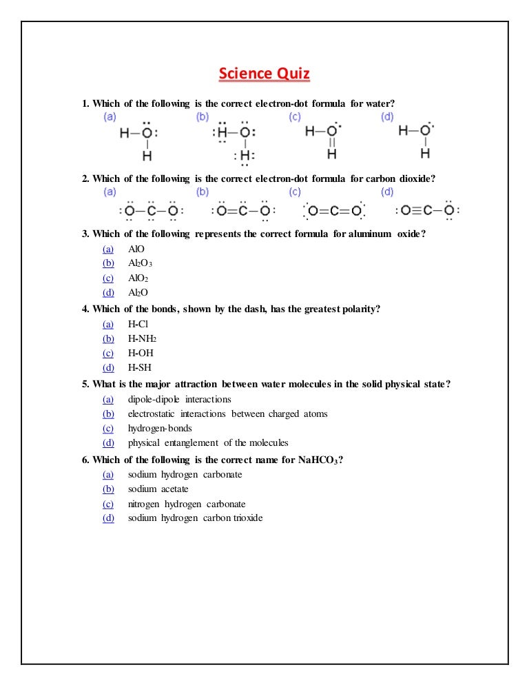 Science Quiz science-quiz