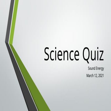 Science Quiz Sound for the Science Subject | PPTX
