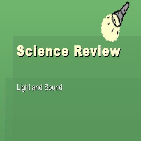 Science review light sound | PPT