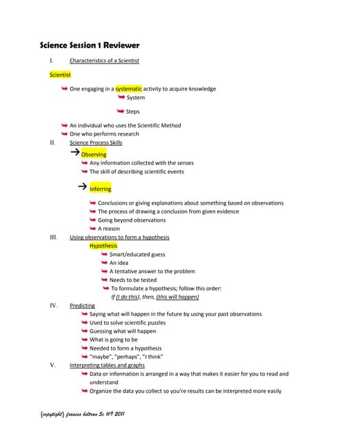 What Is Science Chapter Notes