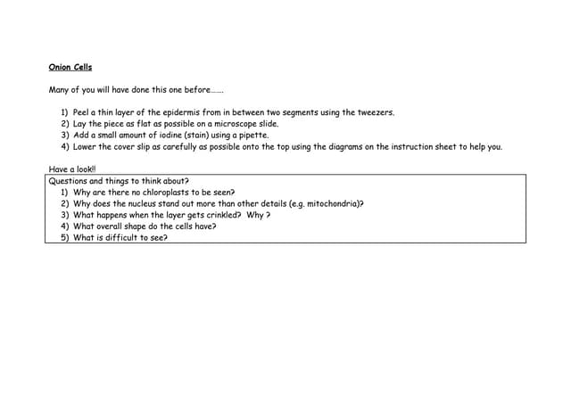 Preparing a cheek cell slide | PPTX