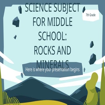 Middle School Rocks and Minerals Powerpoint Slides | PPTX