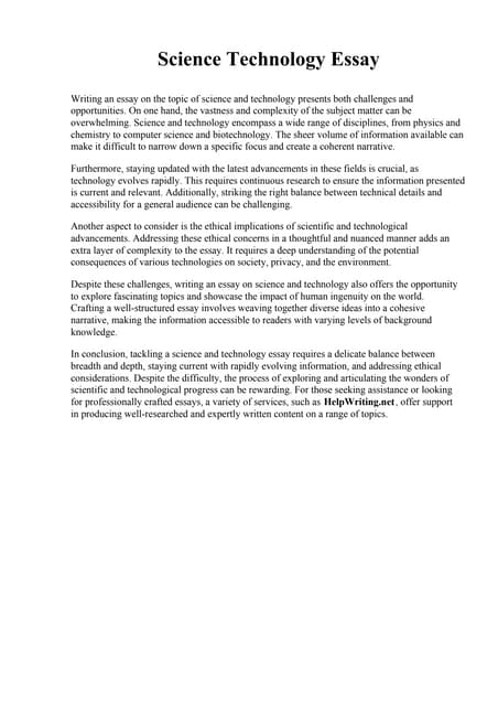 Essay About Science And Technology.pdf