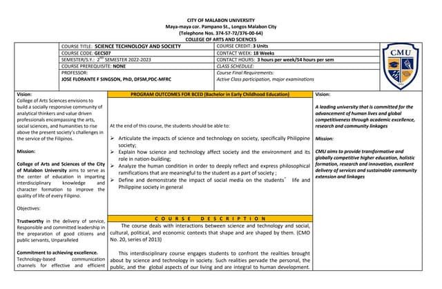Major Development Project and Personalities in Science and Technology ...