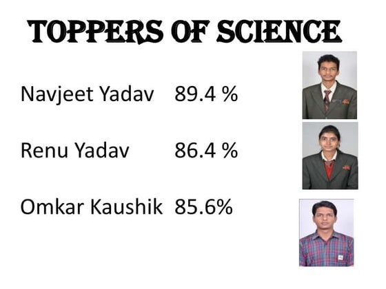 Academic Toppers 2008 09 | PDF