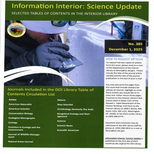 DOI Library Science Update - No 385 - December 2025 | PDF
