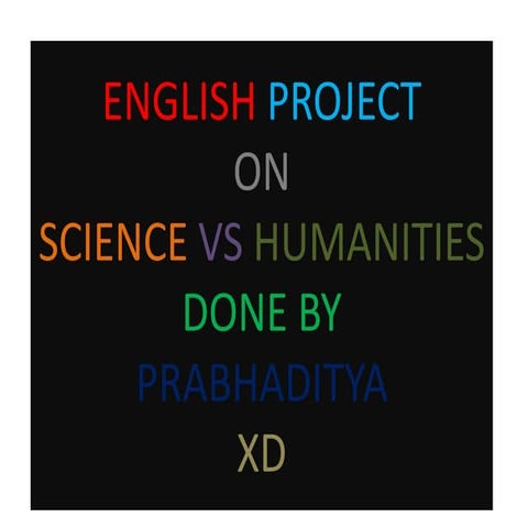 Science vs humanity | PPTX