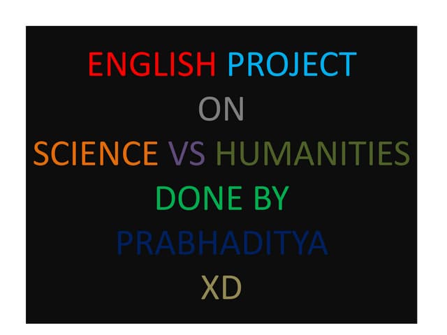 Science Is Better Than Humanities