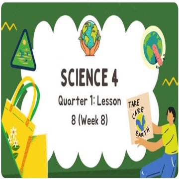 SCIENCE lesson that helps the students to understand environmental ...