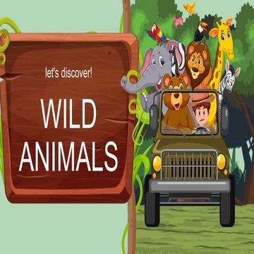 Science Wild Animals Presentation in Green Colorful Illustrative Style ...