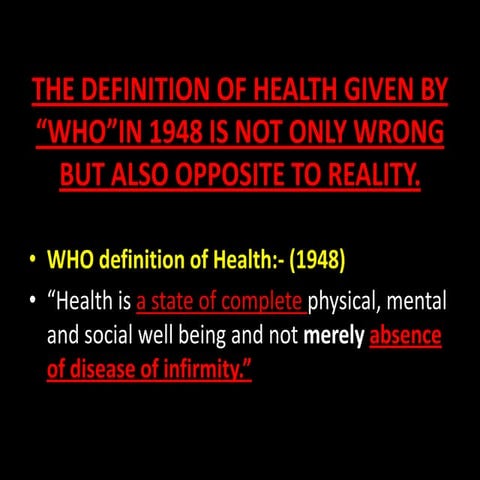 Scientific latest new definition of health-dr.rajkumar dhaugoda | PPTX