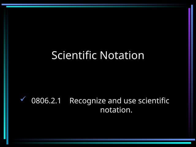 Scientific notation powerpoint | PPT