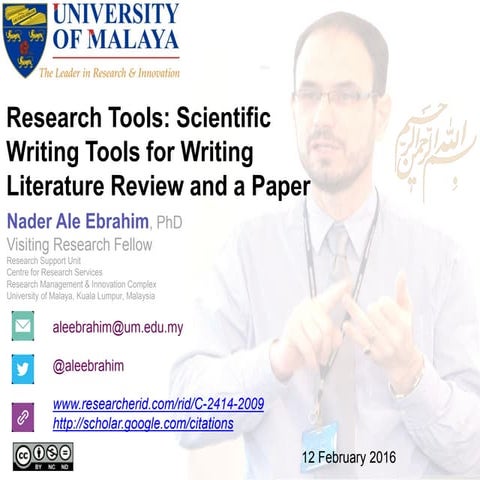 Research Tools: Scientific Writing Tools for Writing Literature Review ...