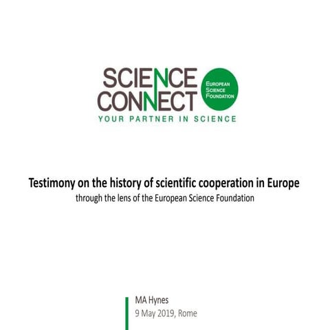 Scientific cooperation esf mah final | PPT