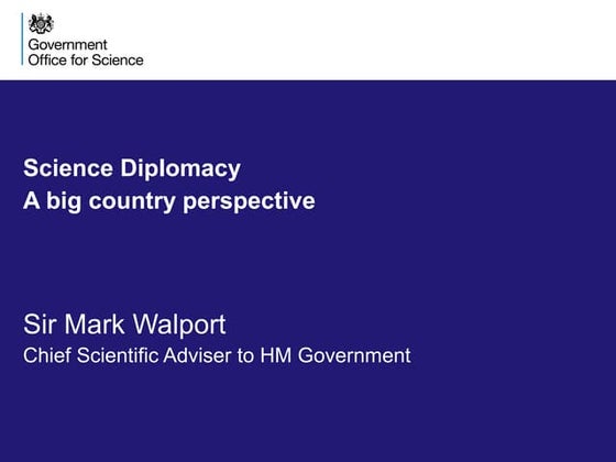 Cathy Campbell - Science Diplomacy | PPT