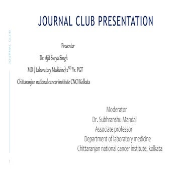 JCP/?PRESENTATION IN A JOURNAL CLUB..... | PPTX