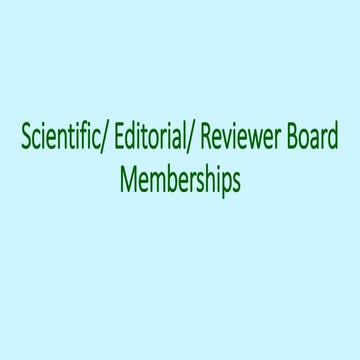 Scientific editorial reviewer board member | PPTX
