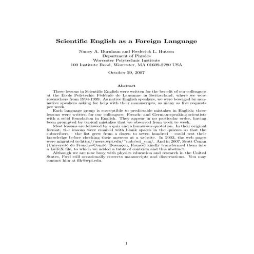 Scientific english | PDF
