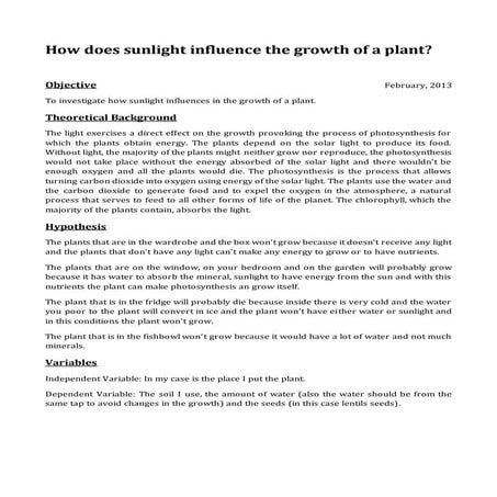 Scientific inquiry plants | DOCX