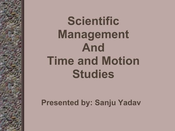 Taylor principles of scientific management | PPTX